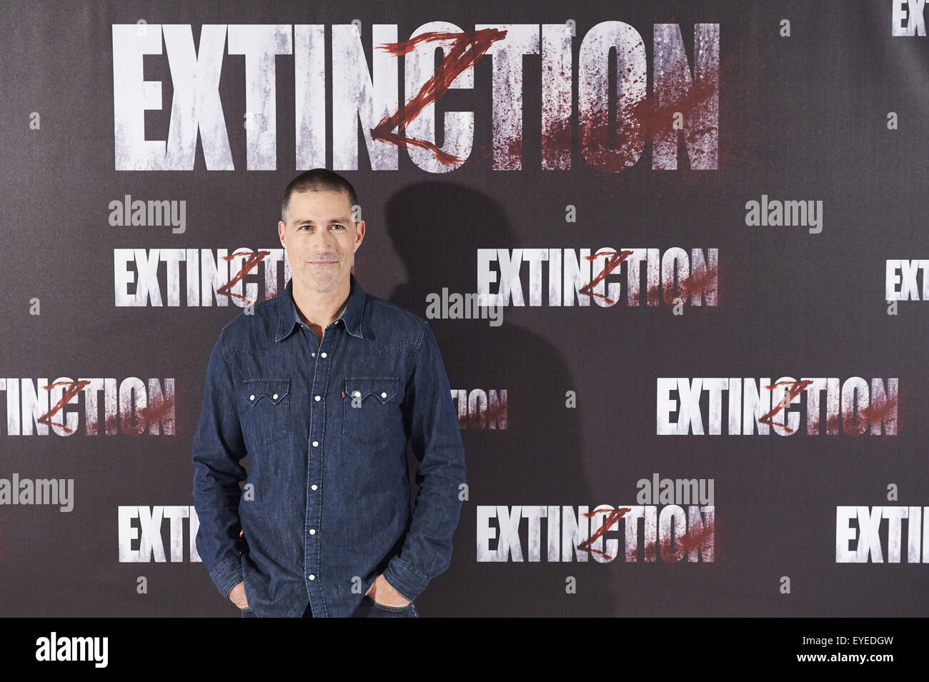 Madrid, Spain. 28th July, 2015. Matthew Fox attends 'Extinction ...