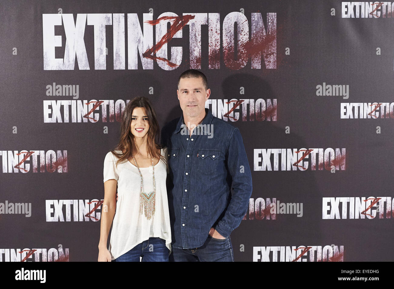 Madrid, Spain. 28th July, 2015. Clara Lago, Matthew Fox attends ...