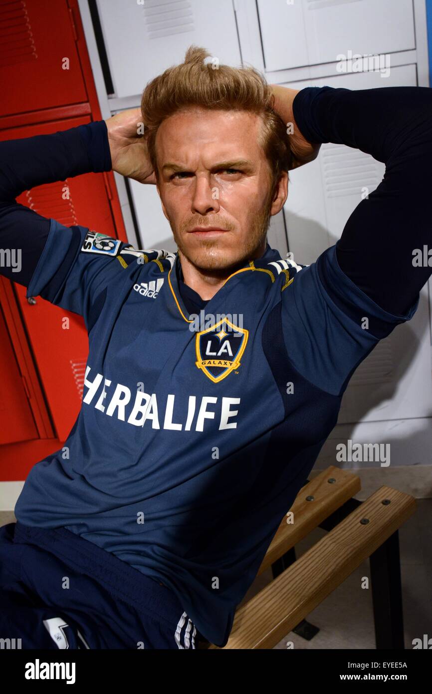 A wax work of David Beckham in Madame Tussauds, Tokyo, Japan ...