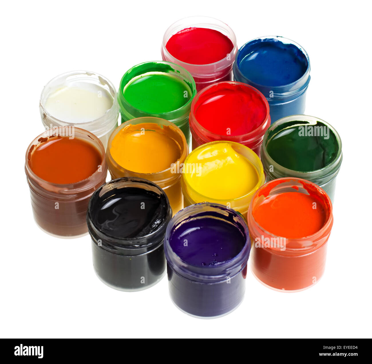 the gouache set isolated on white background Stock Photo - Alamy