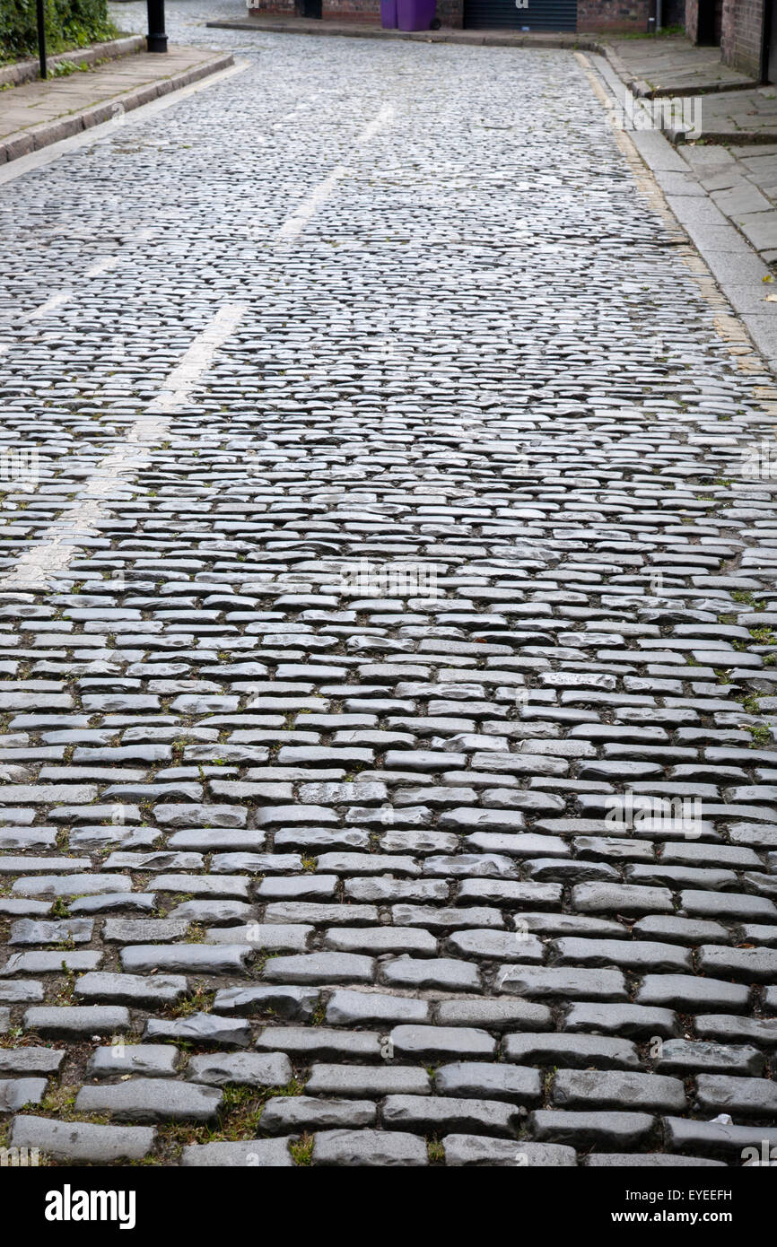 Cobbled Stone Street, Liverpool, England, UK Stock Photo - Alamy