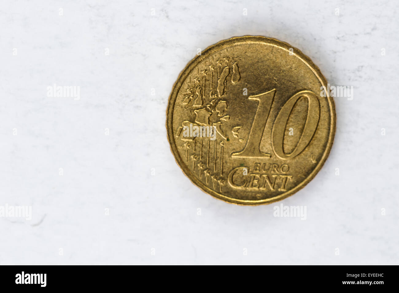 ten Euro cent Coin with frontside used look Stock Photo - Alamy