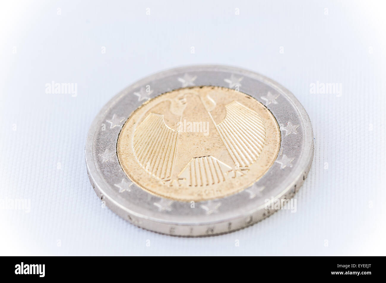 2 Euro Coin with europe german backside Stock Photo - Alamy
