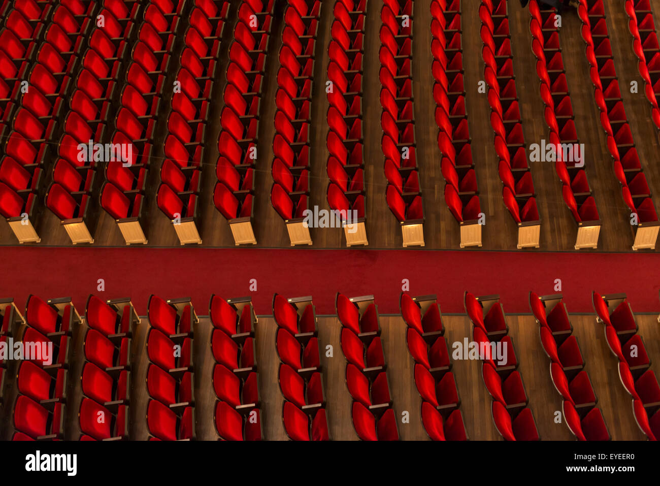 Red theatre seating; New York City, New York, United States of America ...