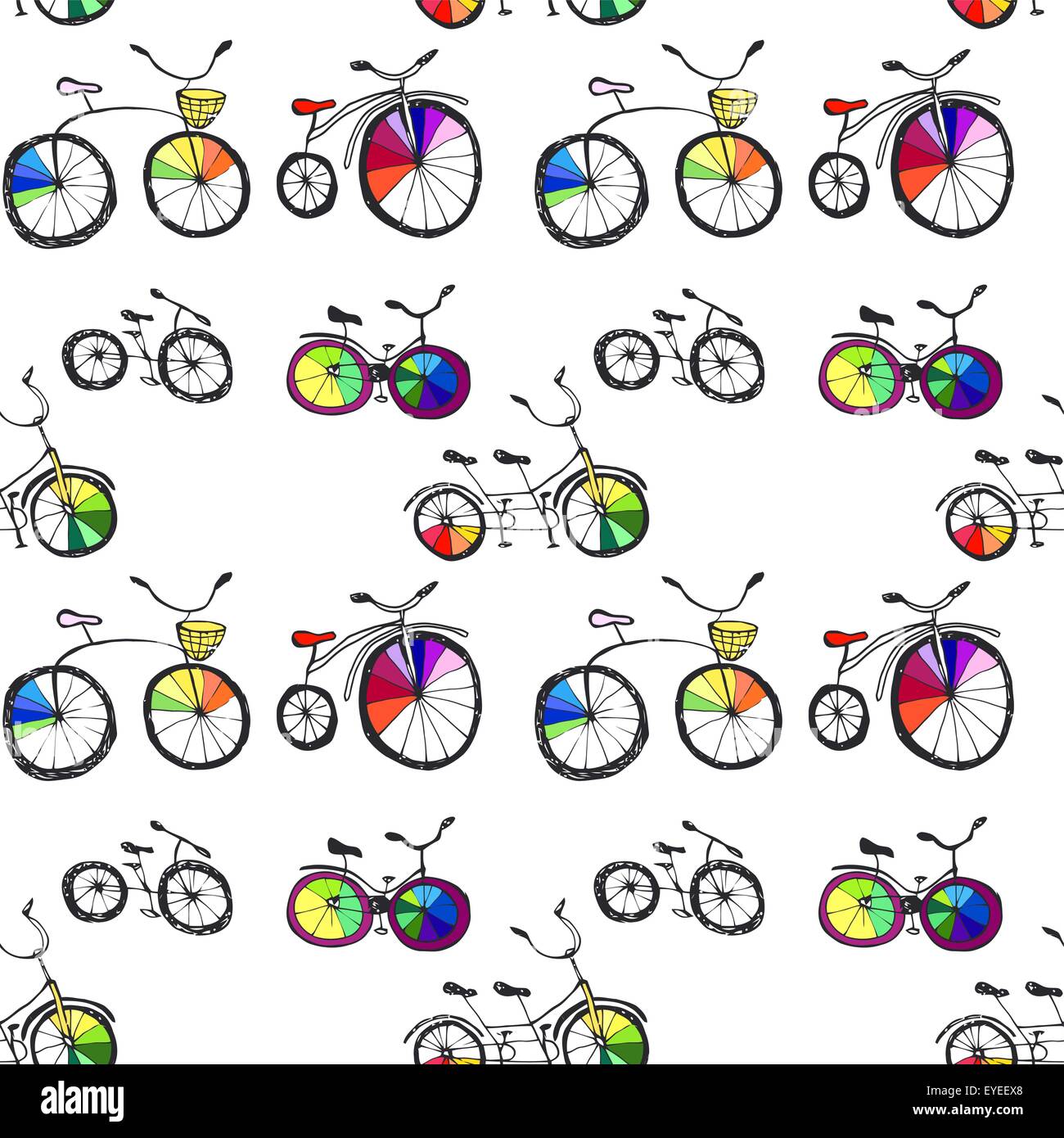Bicycle seamless pattern Stock Vector Image & Art - Alamy