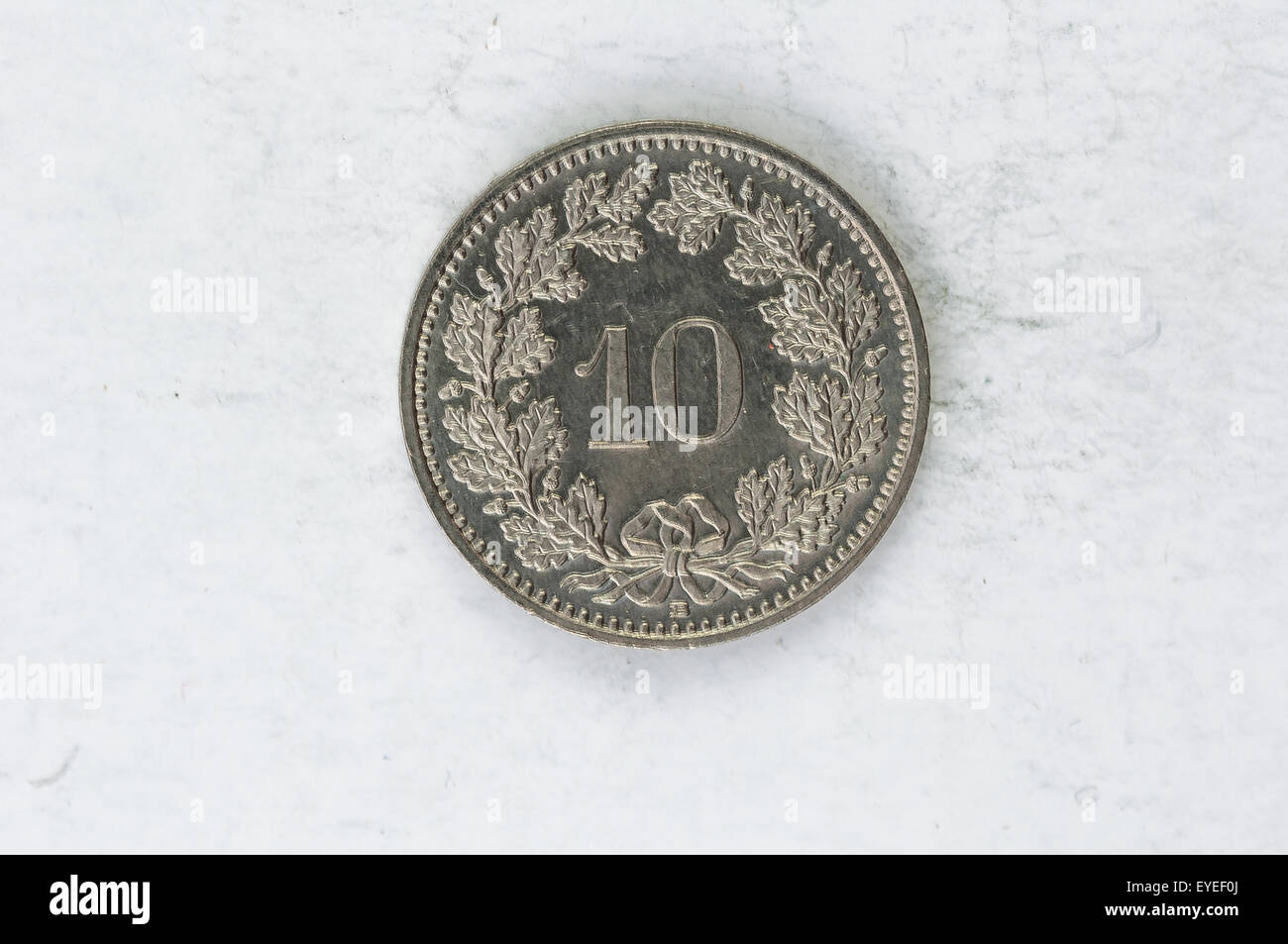 10 Switzerland confoederatio helvetica Coin silver used look ten Stock ...