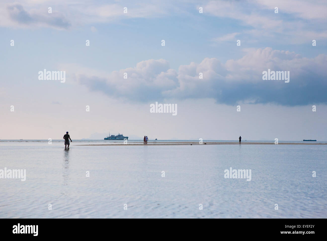 Low tide at Nathon Beach on Ko Samui; Nathon, Ko Samui, Thailand Stock ...