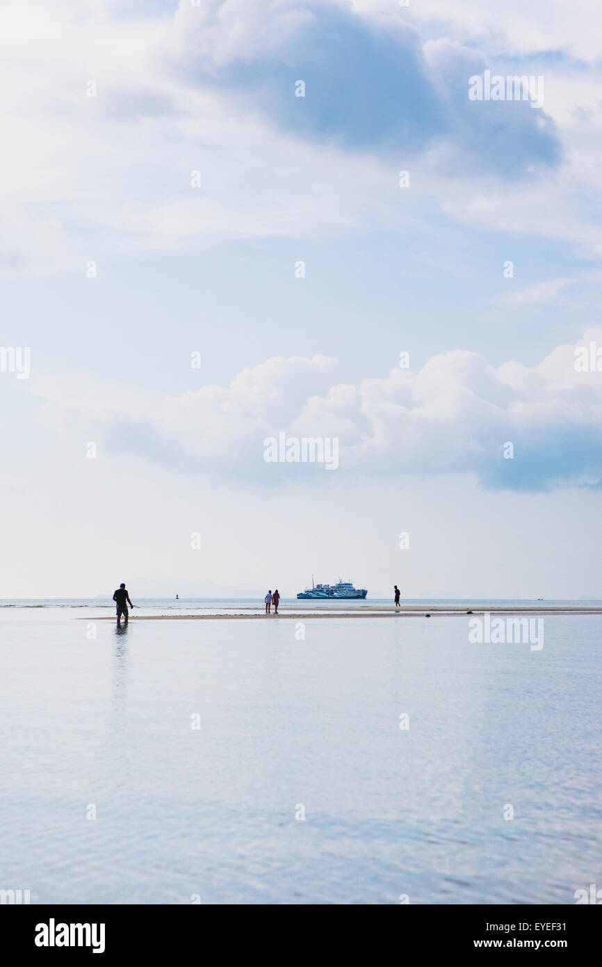 Low tide at Nathon Beach on Ko Samui; Nathon, Ko Samui, Thailand Stock ...