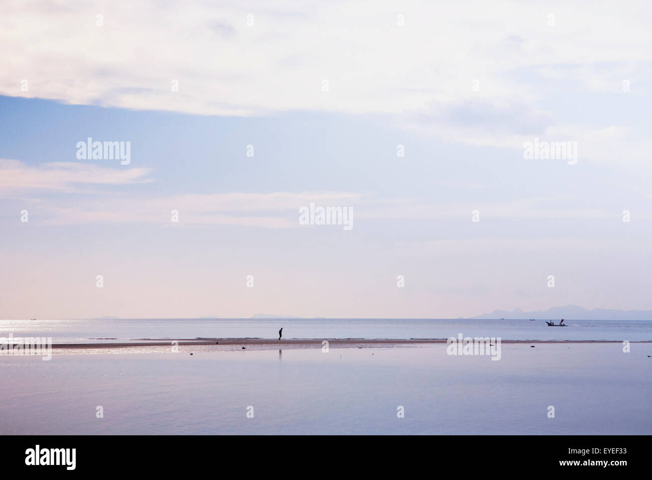 Low tide at Nathon Beach on Ko Samui; Nathon, Ko Samui, Thailand Stock ...