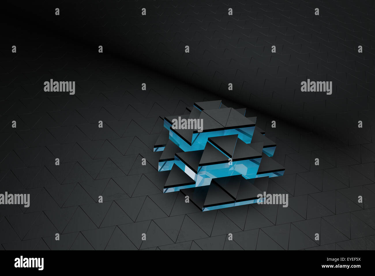 Black and blue triangle background Stock Photo - Alamy