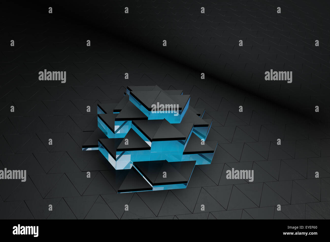 Black and blue triangle background Stock Photo - Alamy