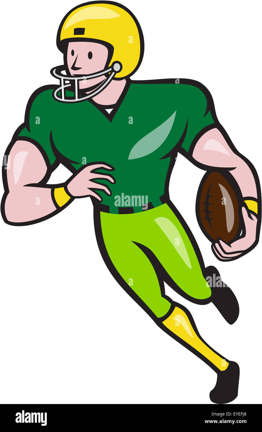 Illustration of an american football gridiron wide receiver player ...