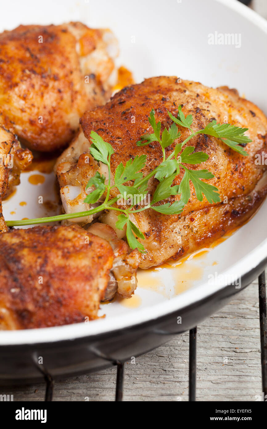 Roasted chicken legs Stock Photo - Alamy