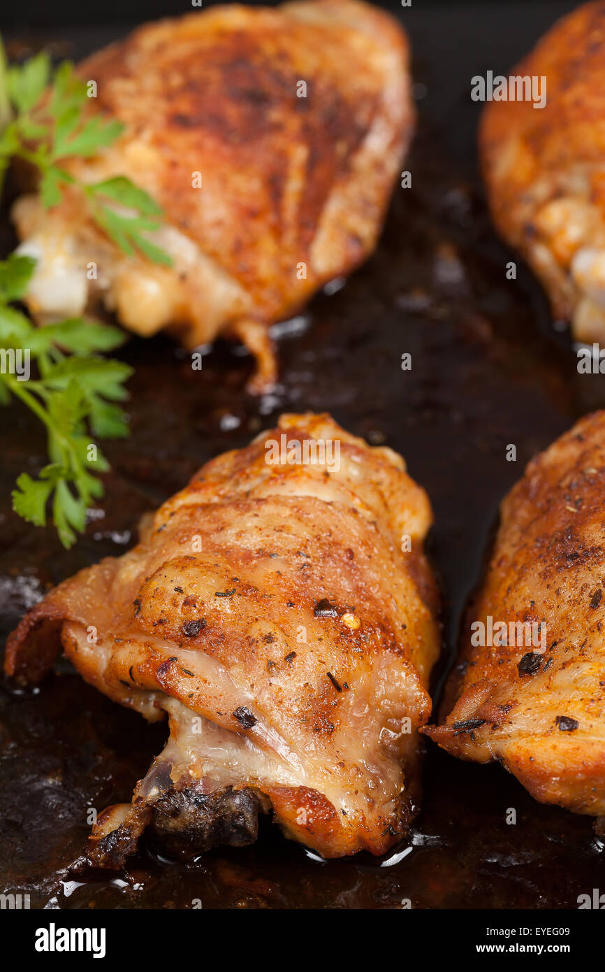 Oven roasted chicken legs hi-res stock photography and images - Alamy
