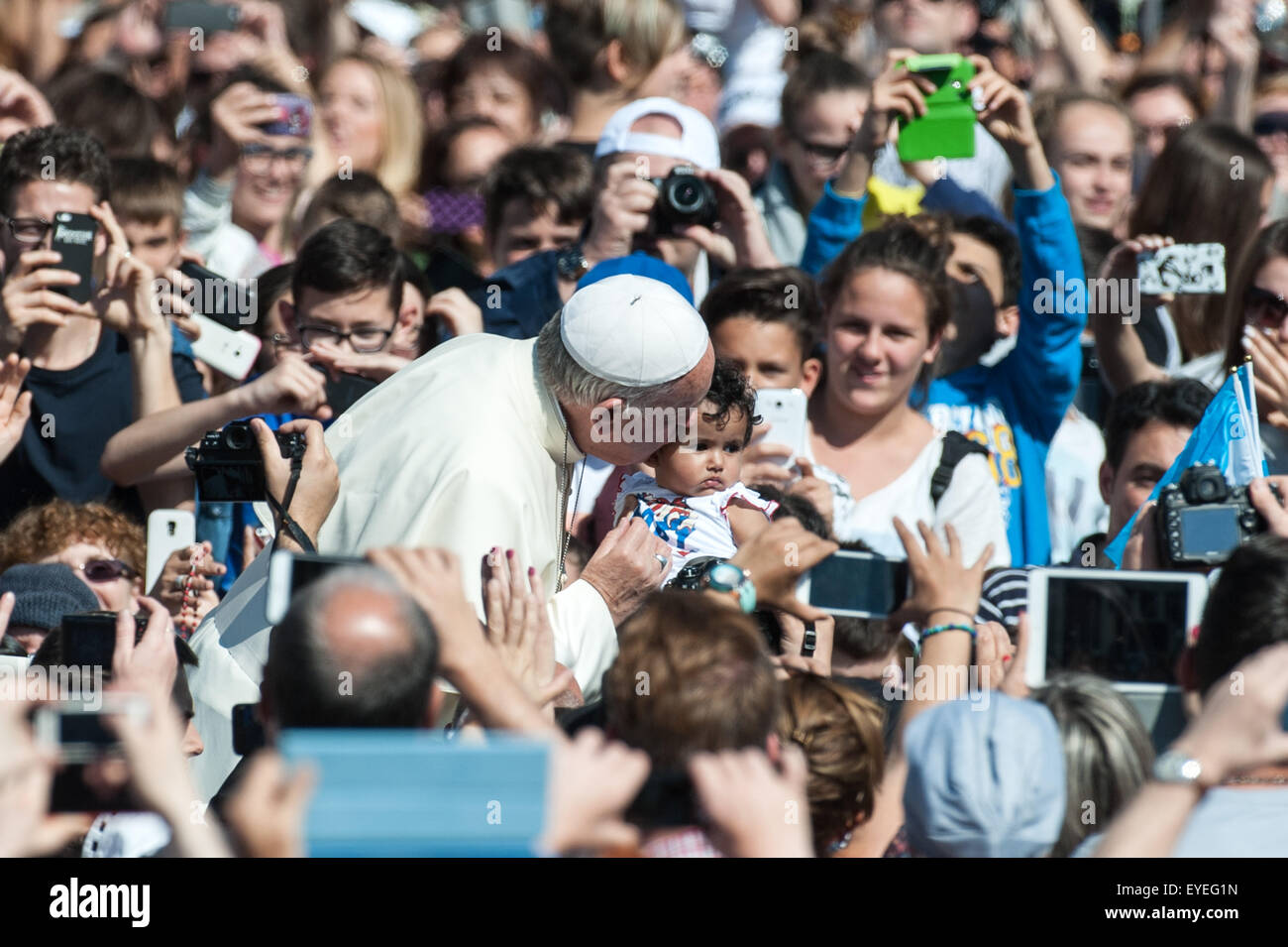 Pope Francis during the General Audience in St. Peter's Square at the ...