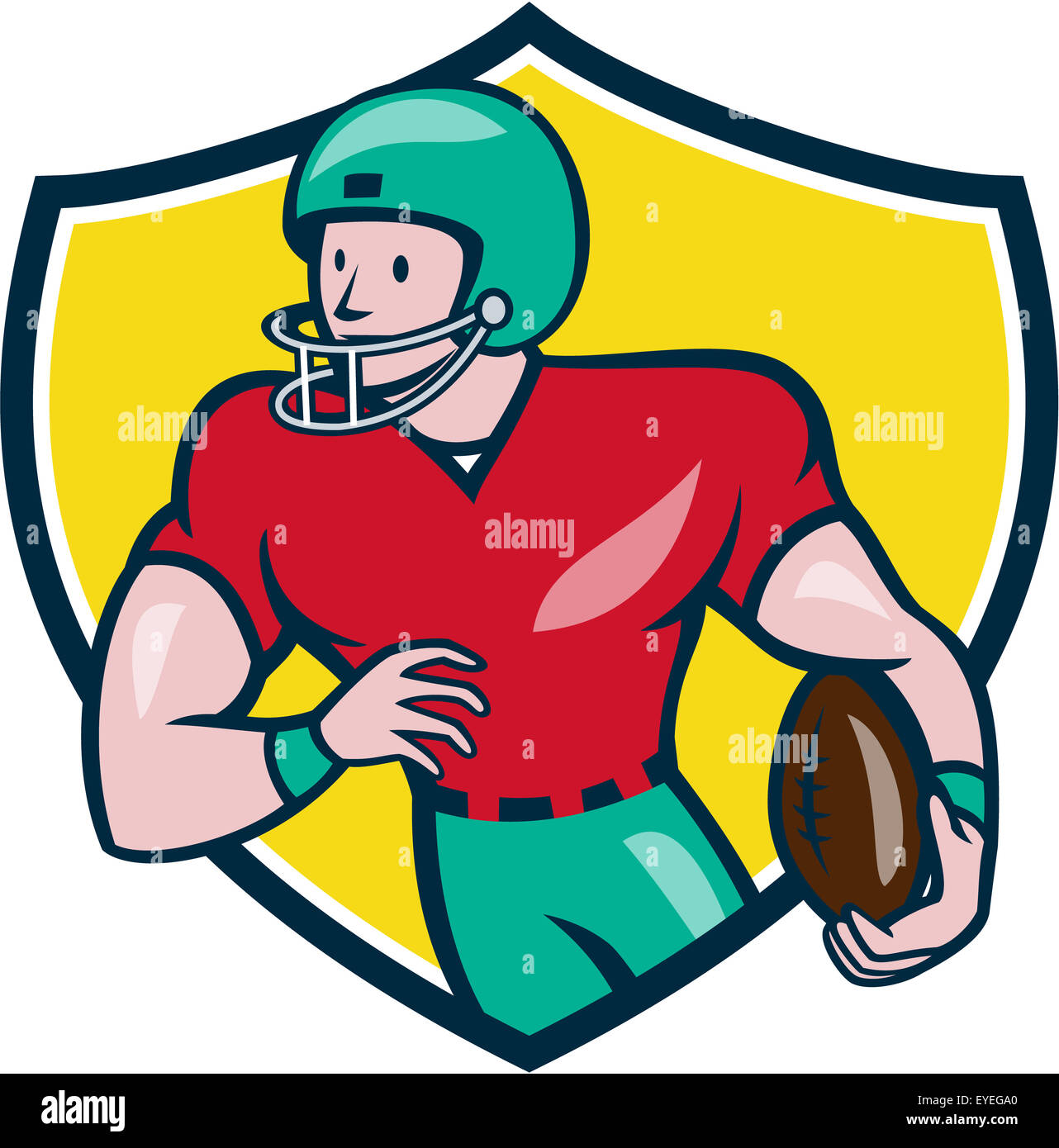 Illustration of an american football gridiron wide receiver player ...