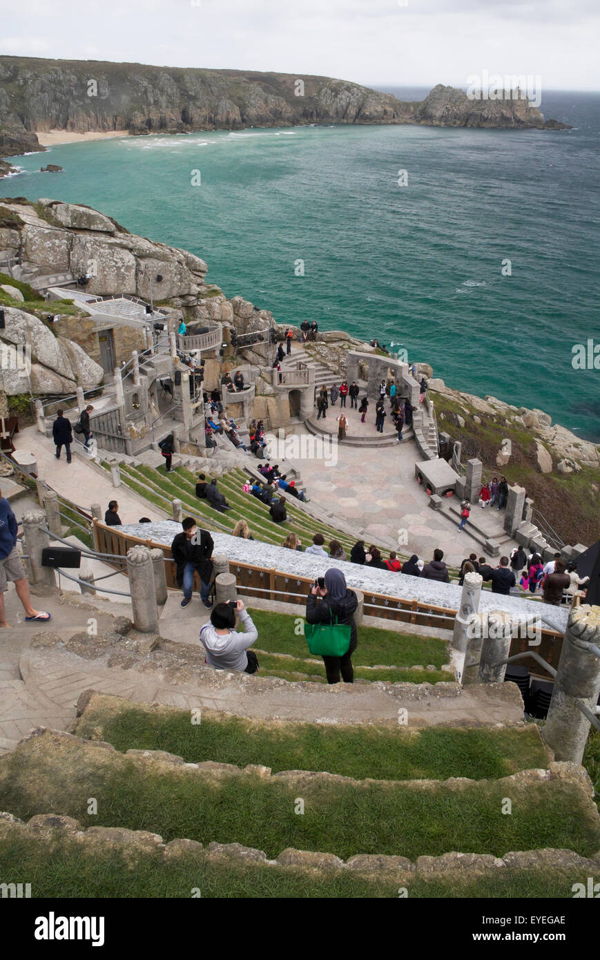 Minack theatre, open-air theatre by the sea; Porthcurno, Cornwall ...