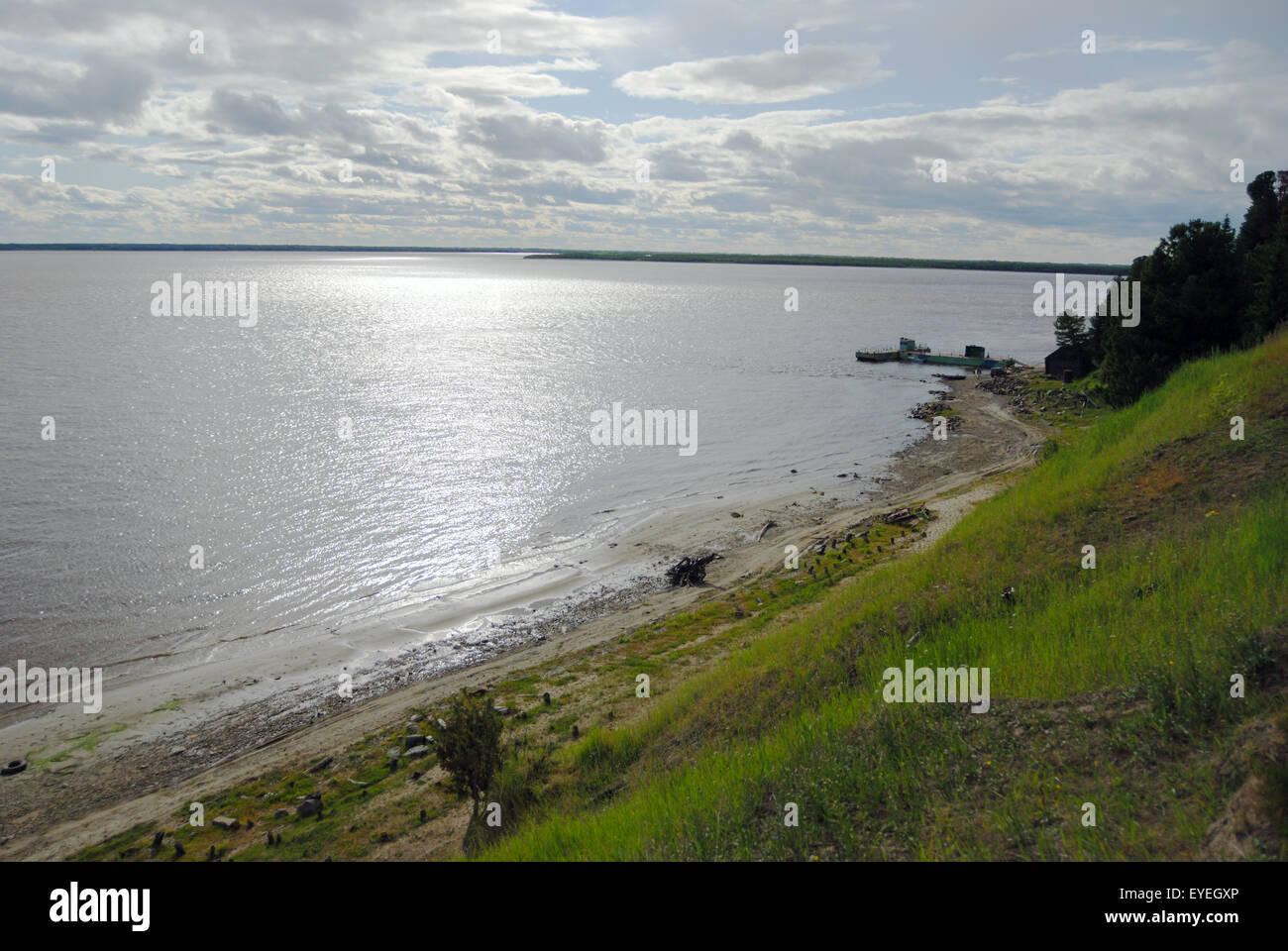 view of the Ob, major river in western Siberia, Russia Stock Photo - Alamy
