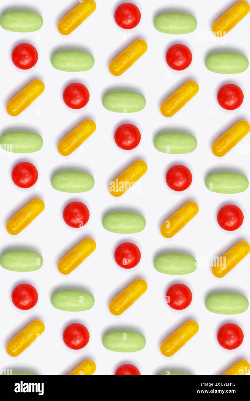 pills / capsules in rows - medicine background Stock Photo - Alamy