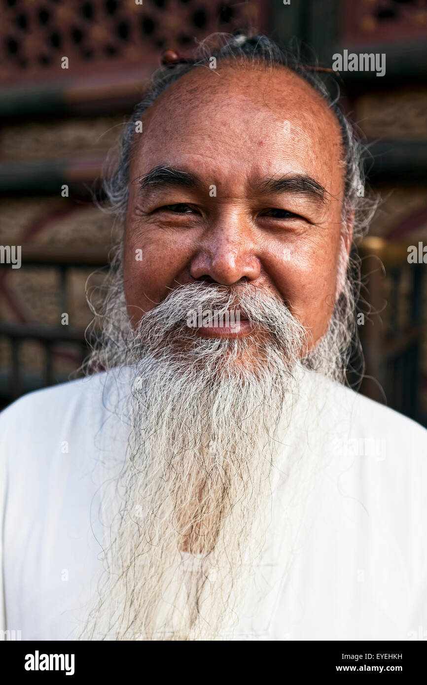 Gentleman with fantastic beard; Beijing, China Stock Photo - Alamy
