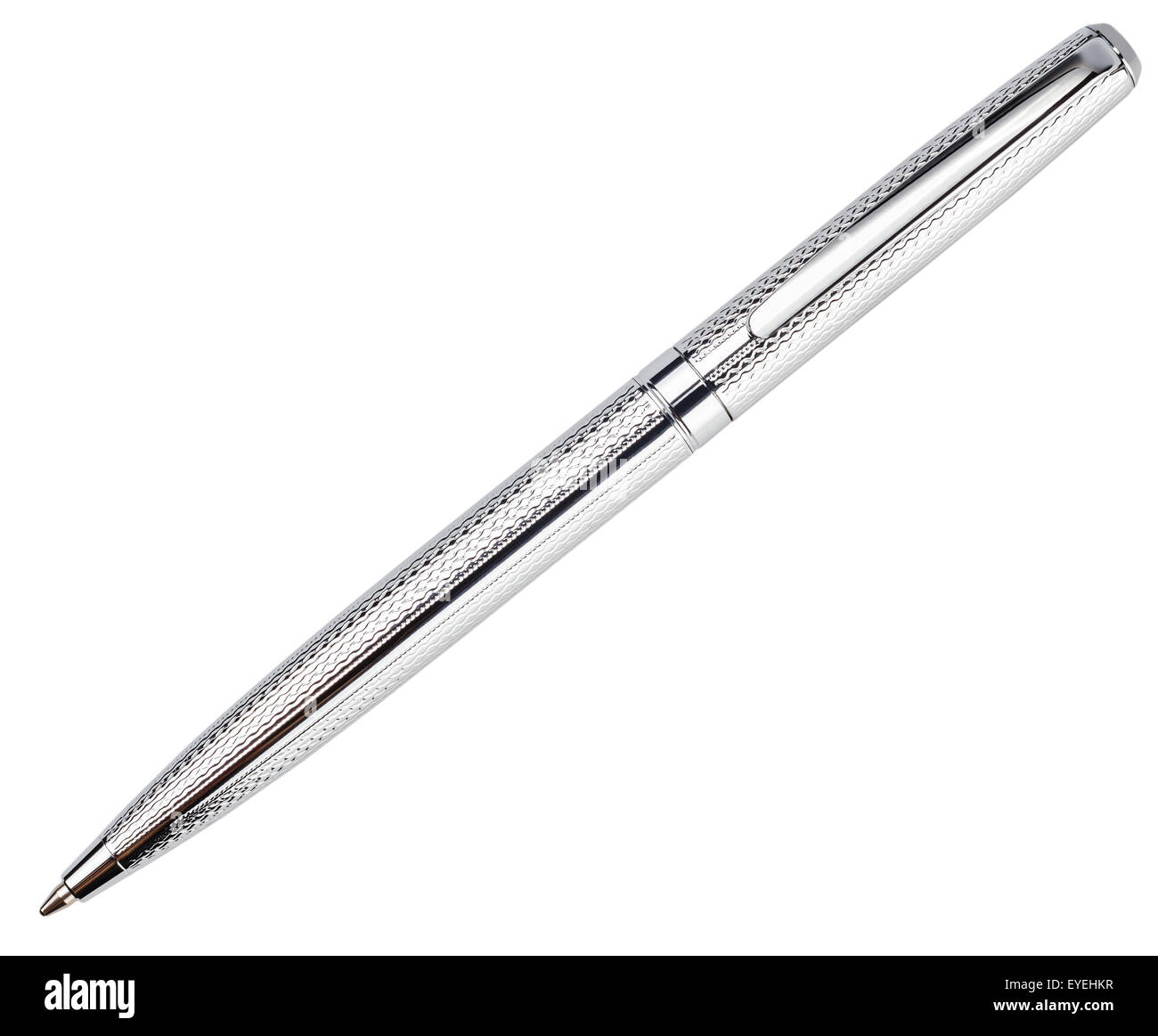 the silver pen isolated on white background Stock Photo - Alamy
