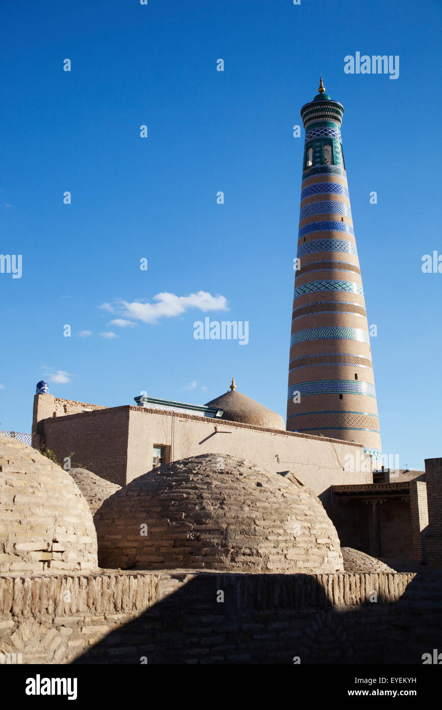 Islam Khoja minaret, Ichan Kala Old City, Kizilkum desert; Khiva ...