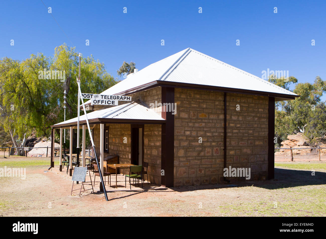 Alice Springs Telegraph Station Historical Reserve on a clear sunny day ...