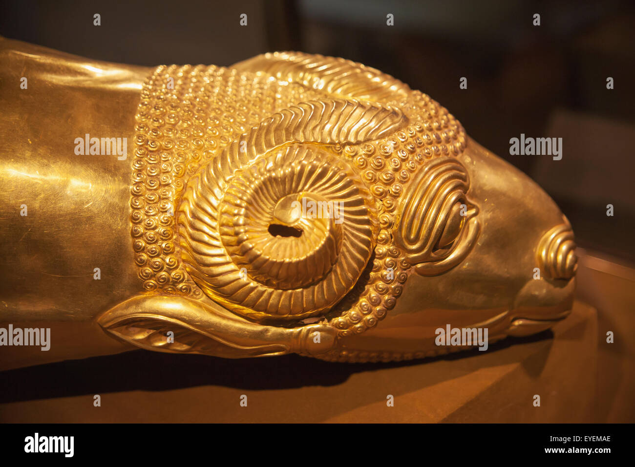 Rhyton drinking vessel in shape of ram's head, Median period, Reza ...