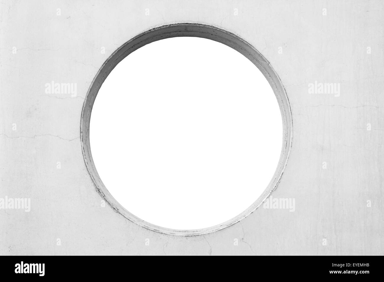 concrete wall with circular hole Stock Photo - Alamy