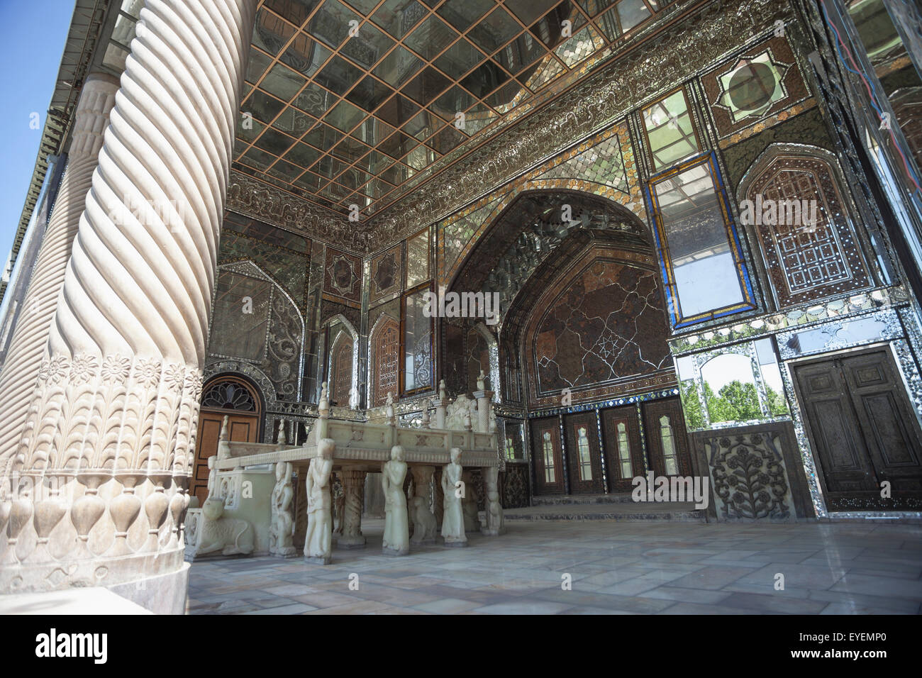 Golestan palace throne room hi-res stock photography and images - Alamy