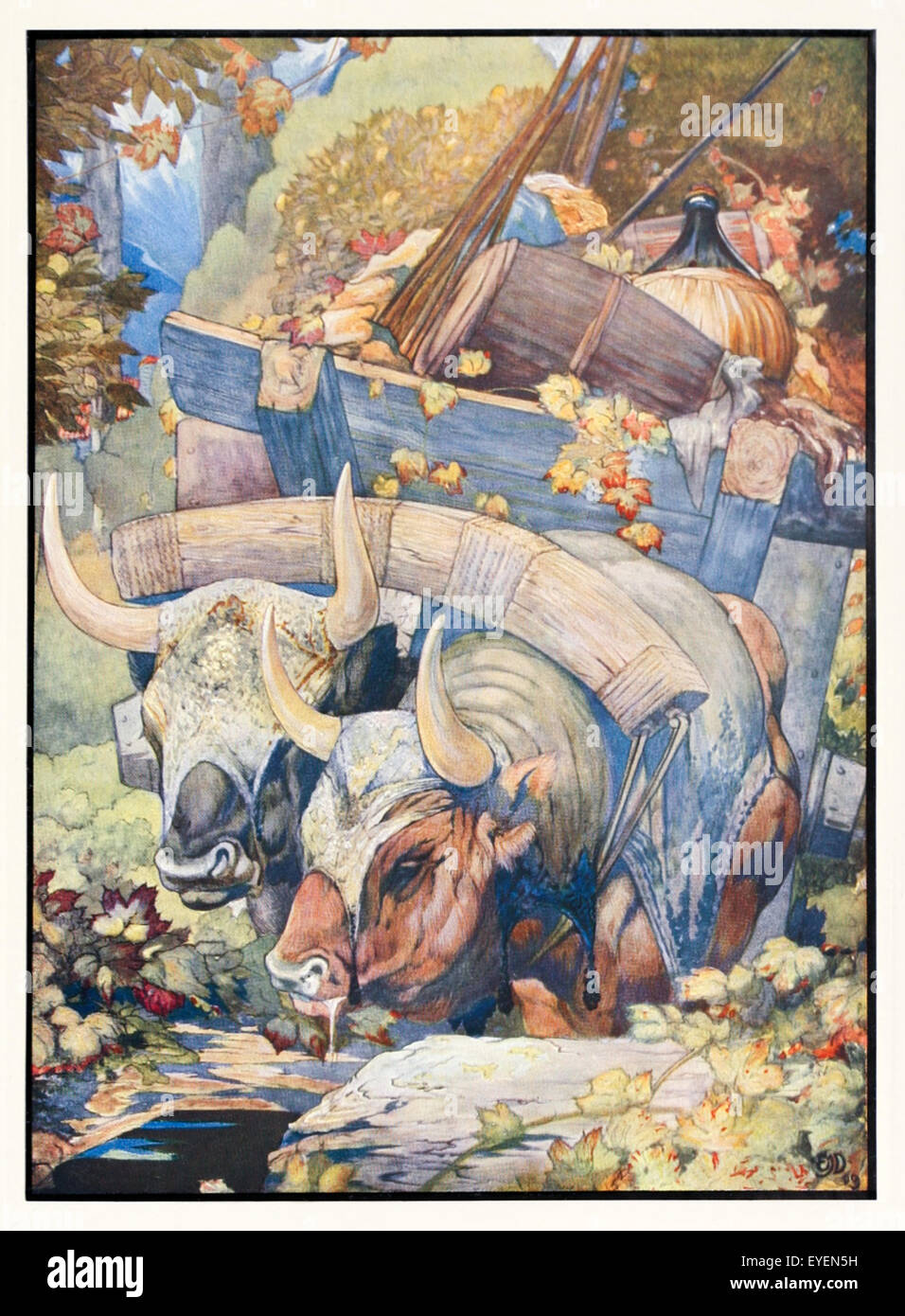 'The Oxen and the Axle-Trees' fable by Aesop (circa 600BC). The axle ...