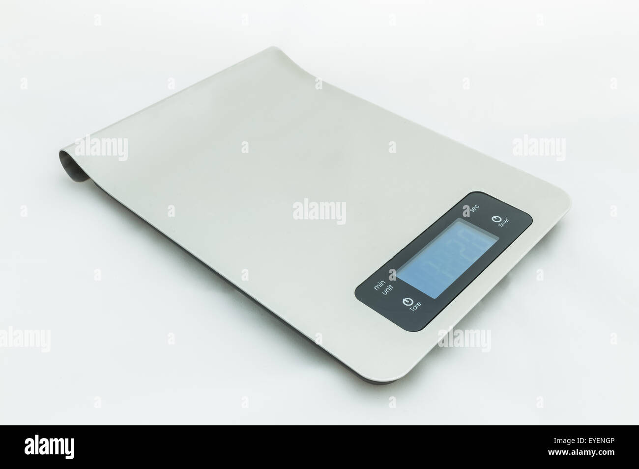 Digital food scale isolated on white background Stock Photo - Alamy