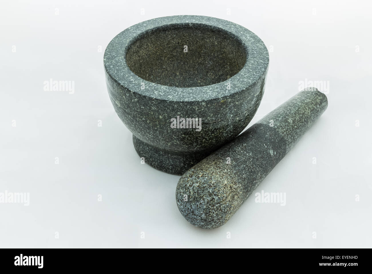 Stone mortar isolated on white background Stock Photo - Alamy