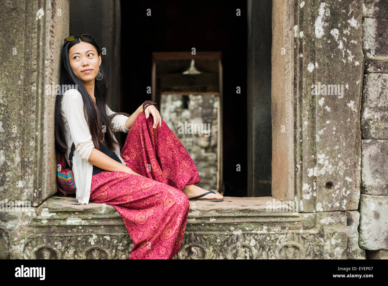 Bayon Wat, built by the king Jayavarman VII in the end of twelfth ...