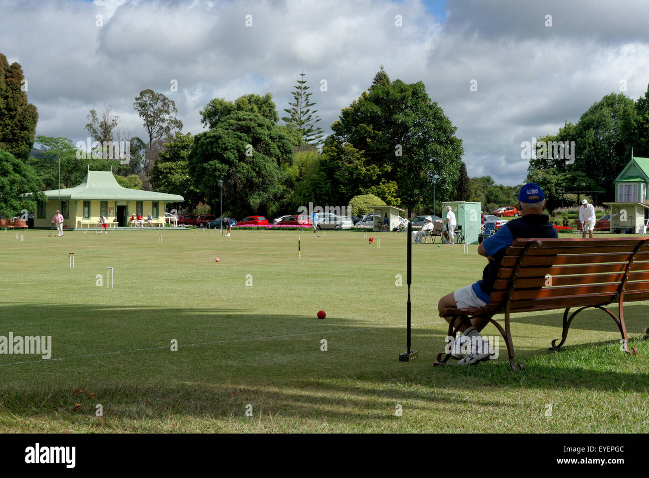 Croquet after a Days Work Stock Photo - Alamy