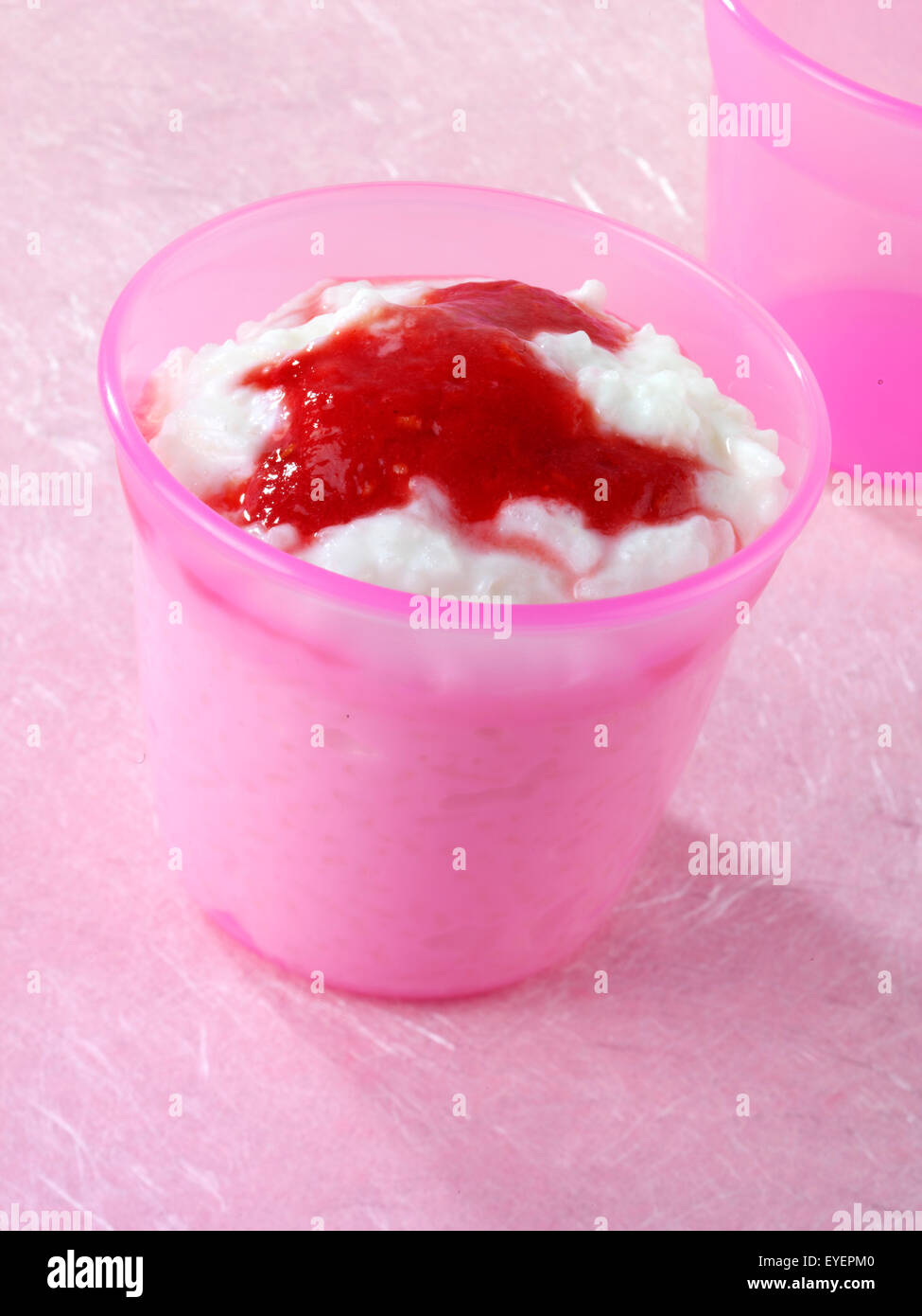 RICE PUDDING WITH JAM Stock Photo - Alamy