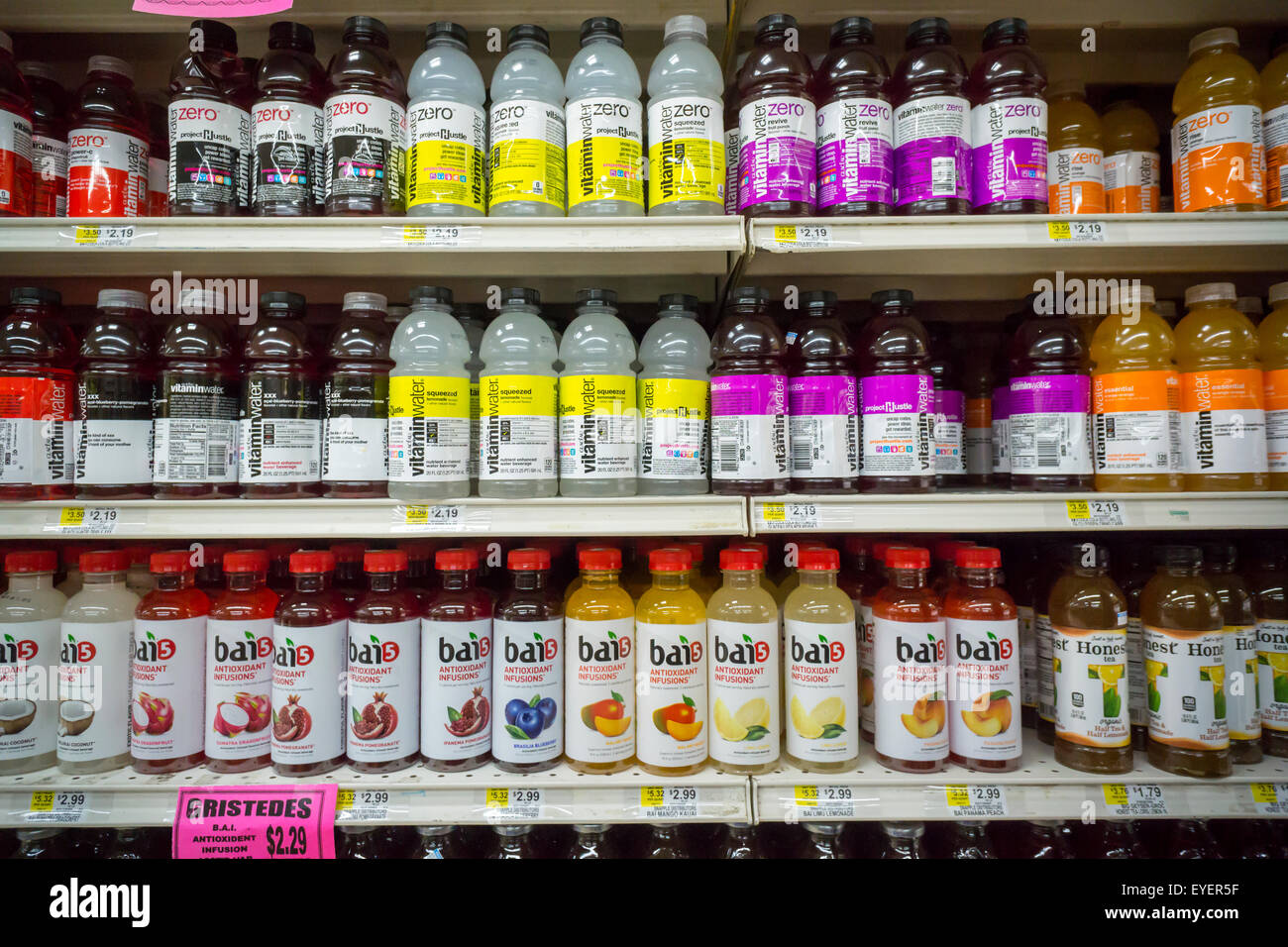 Vitamin Water with other enhanced water drinks are seen in a ...