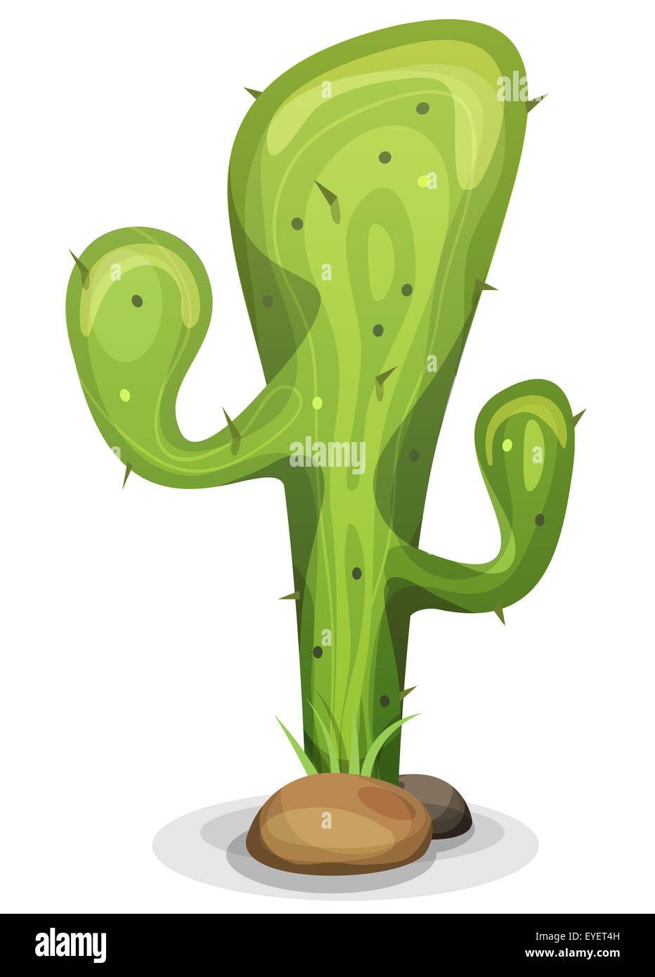 Illustration of a funny comic mexican desert cactus plant Stock Photo ...
