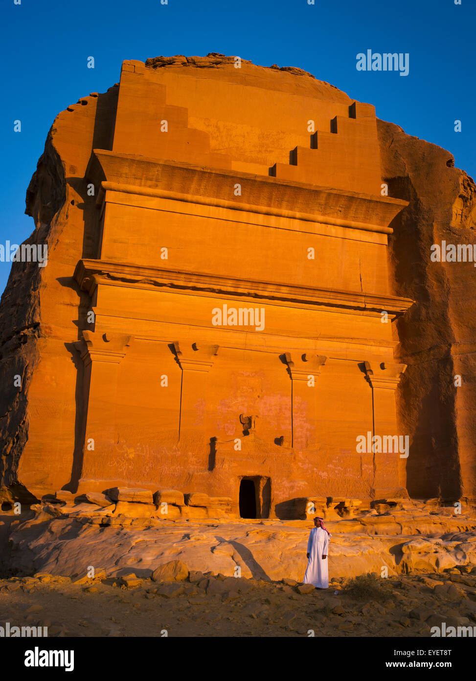 Pre-Islamic archaeological site; Madain Selah, Saudi Arabia Stock Photo ...