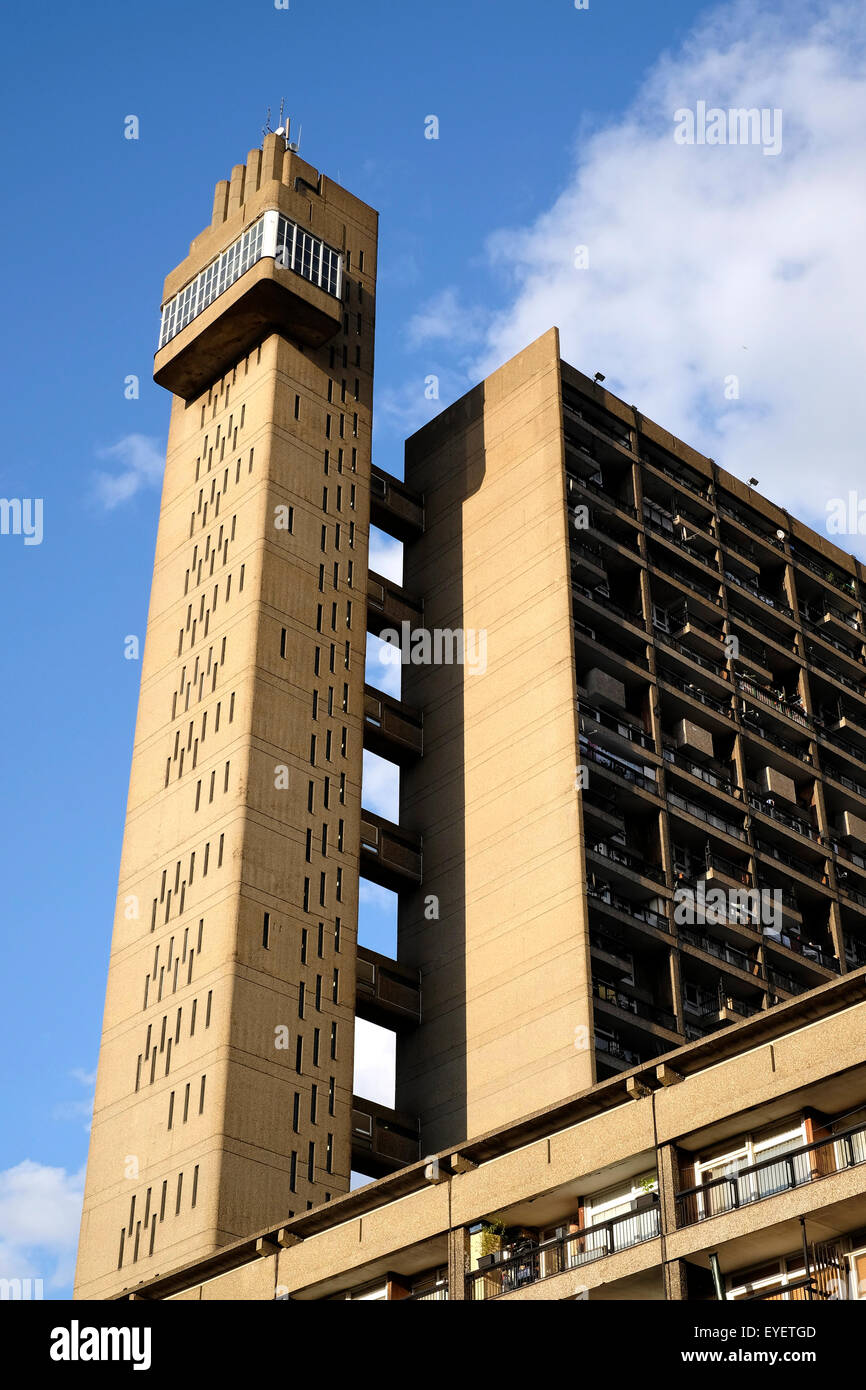 A close-up view of Trellick tower Stock Photo - Alamy