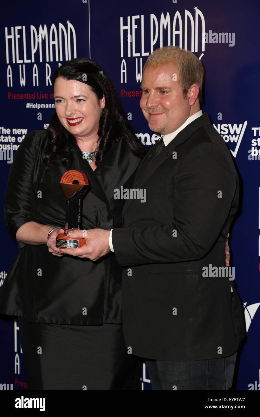 Sydney, Australia. 27 July 2015. Sandra Willis and John Sheedy pose ...