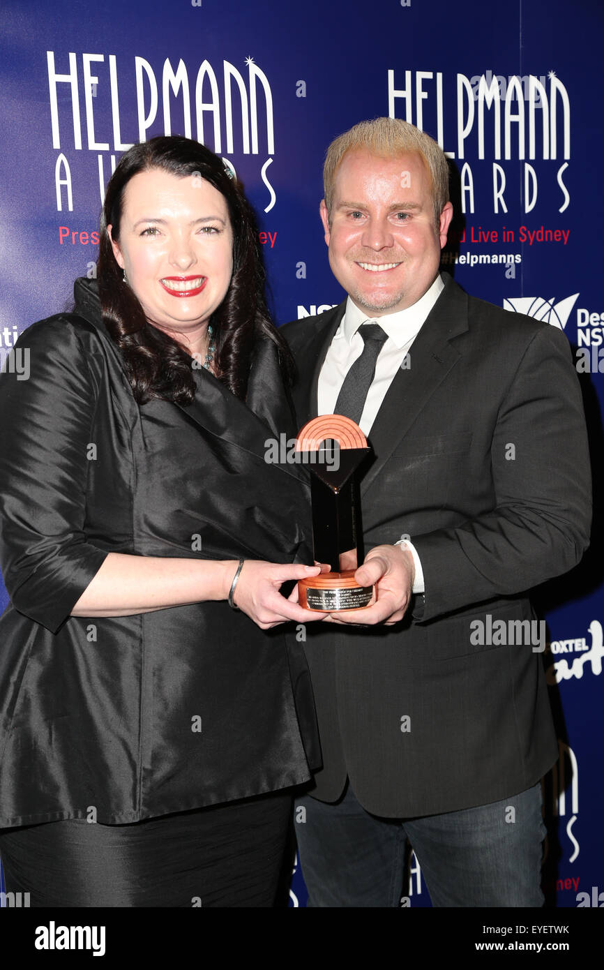 Sydney, Australia. 27 July 2015. Sandra Willis and John Sheedy pose ...