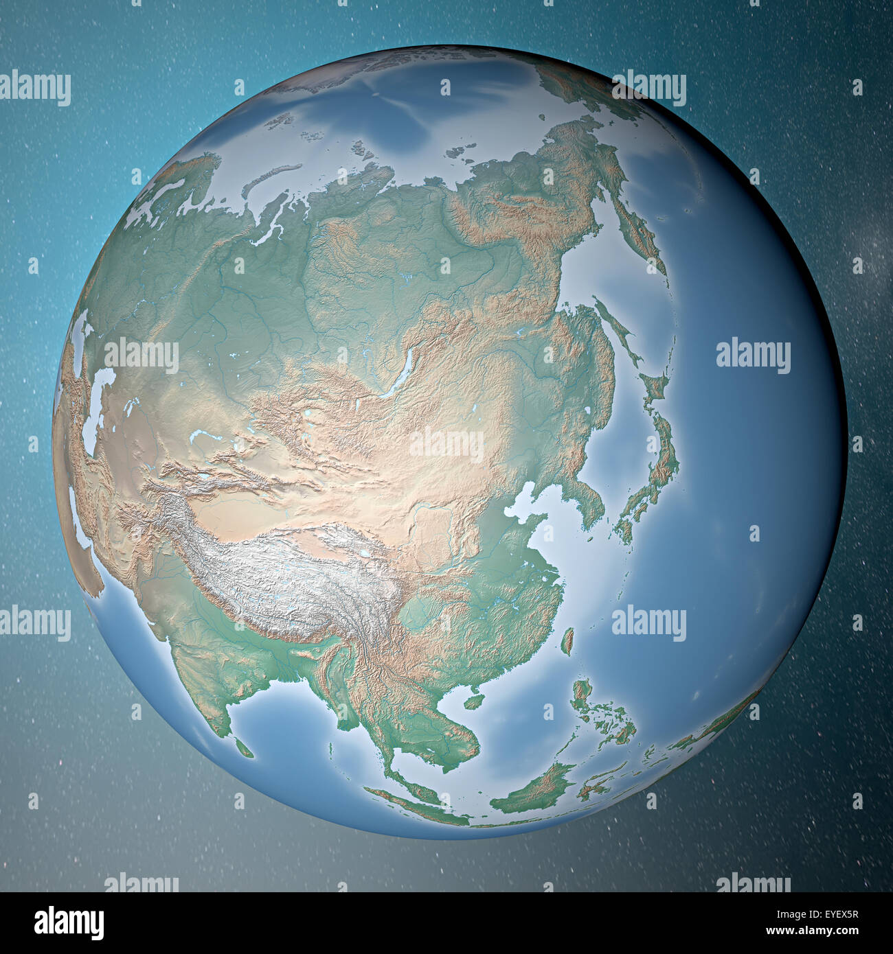 Earth standing on clean space. Asia Stock Photo - Alamy