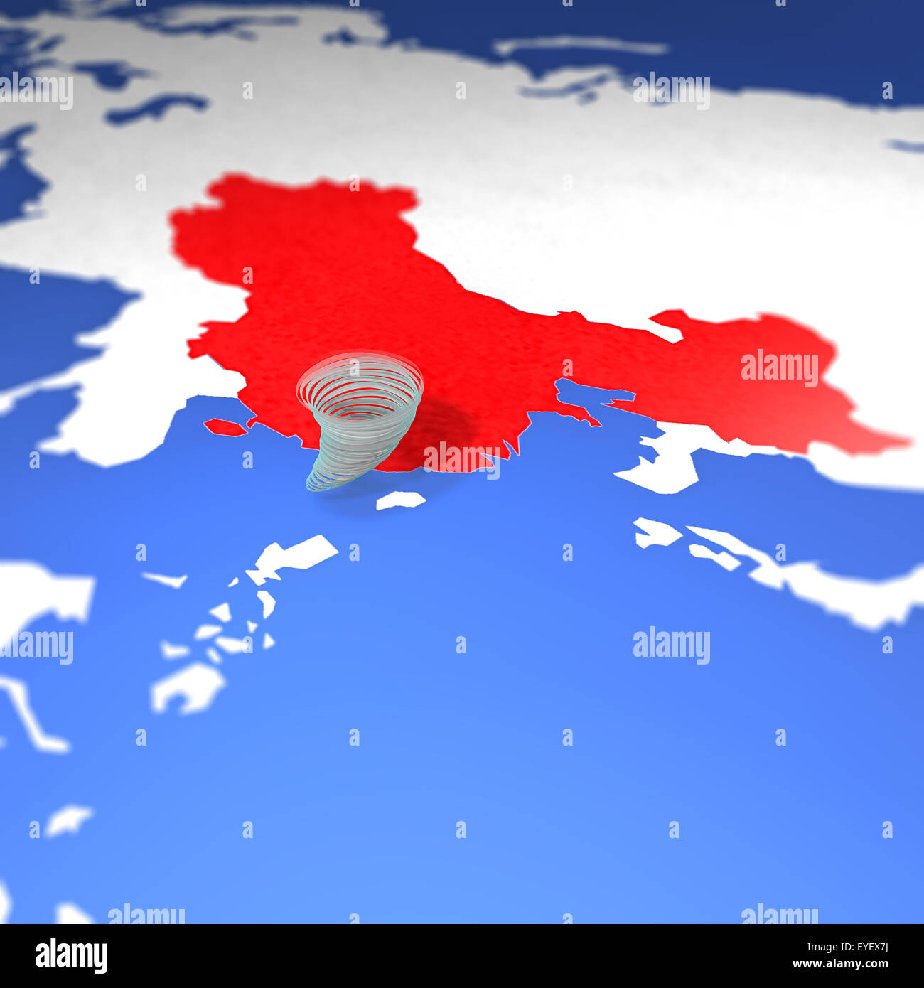 Warning: typhoon in the South China sea, Usagi China map alarm Stock ...