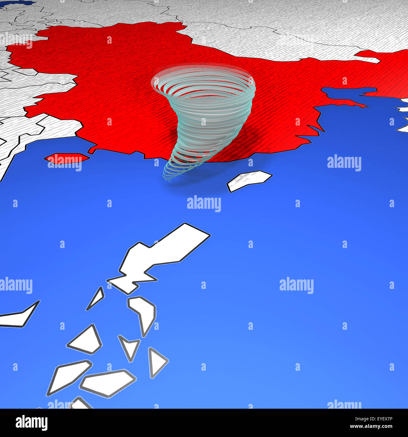 Warning: typhoon in the South China sea, Usagi China map alarm Stock ...