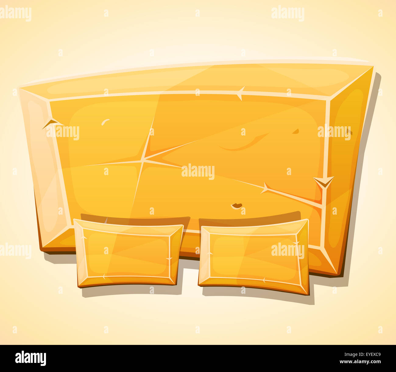 Illustration of a cartoon design golden ingot control panel with ...