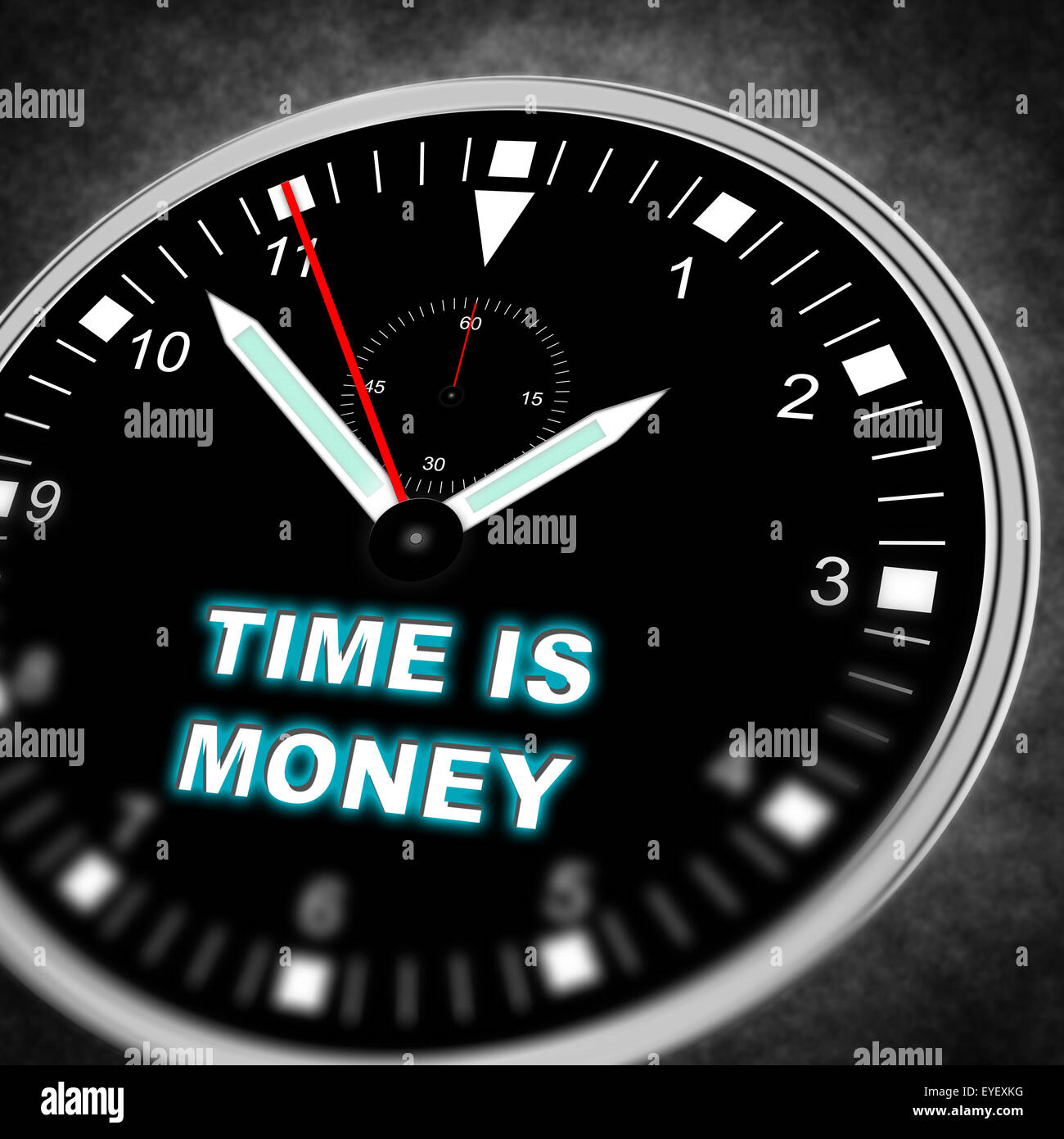 Illustration of a watch with text "TIME IS NOW Stock Photo - Alamy
