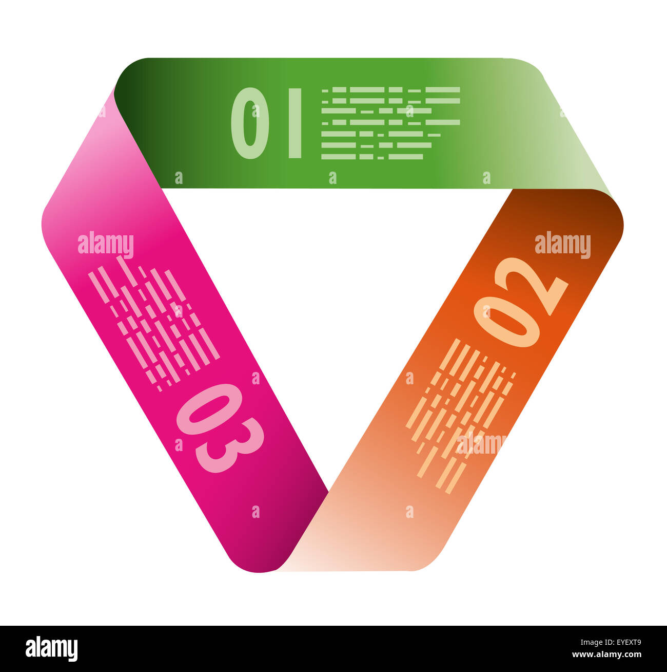 Infographic examples numbered sheets ribbon bands tickets Stock Photo ...