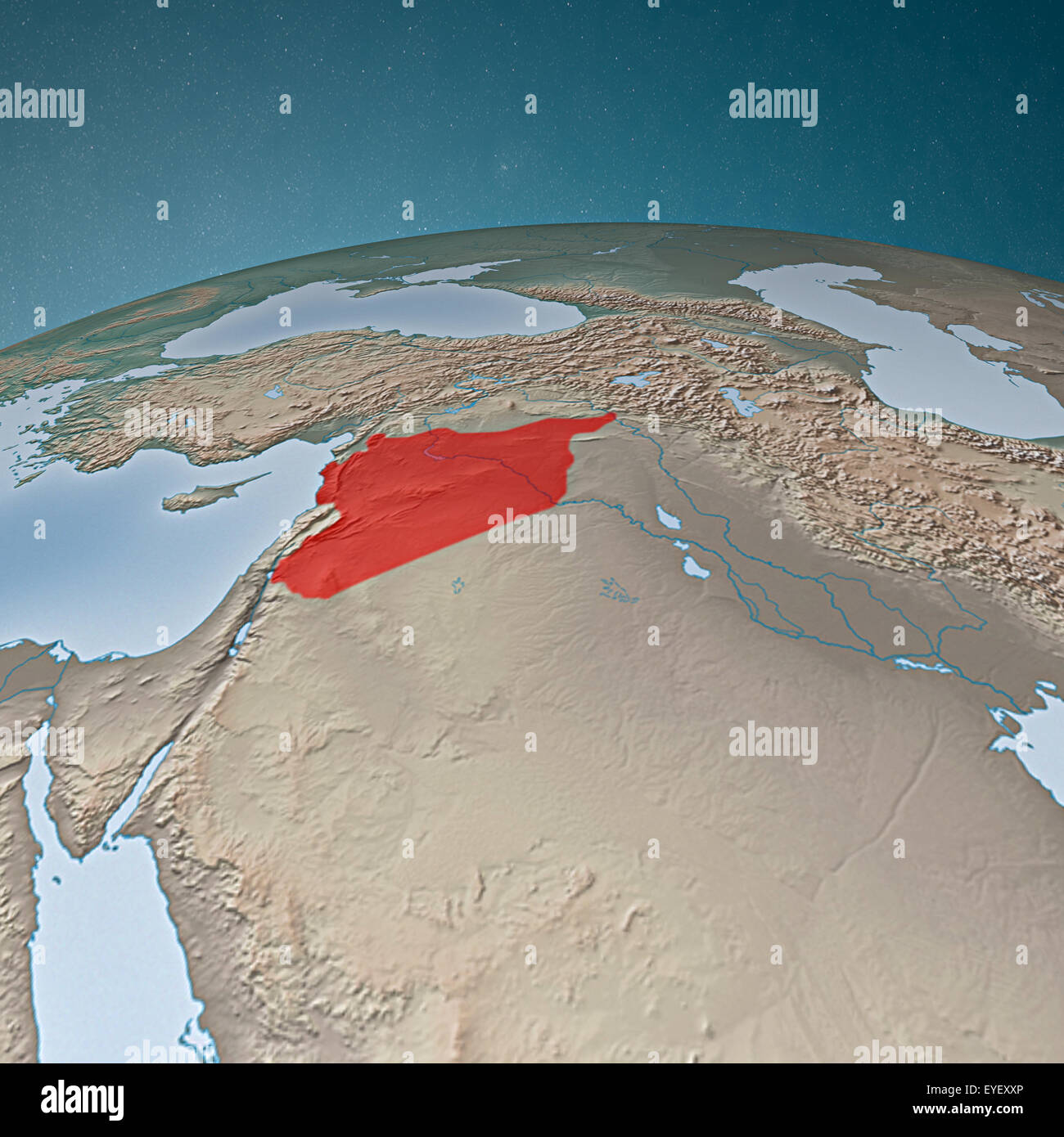 Middle east as seen from space hi-res stock photography and images - Alamy