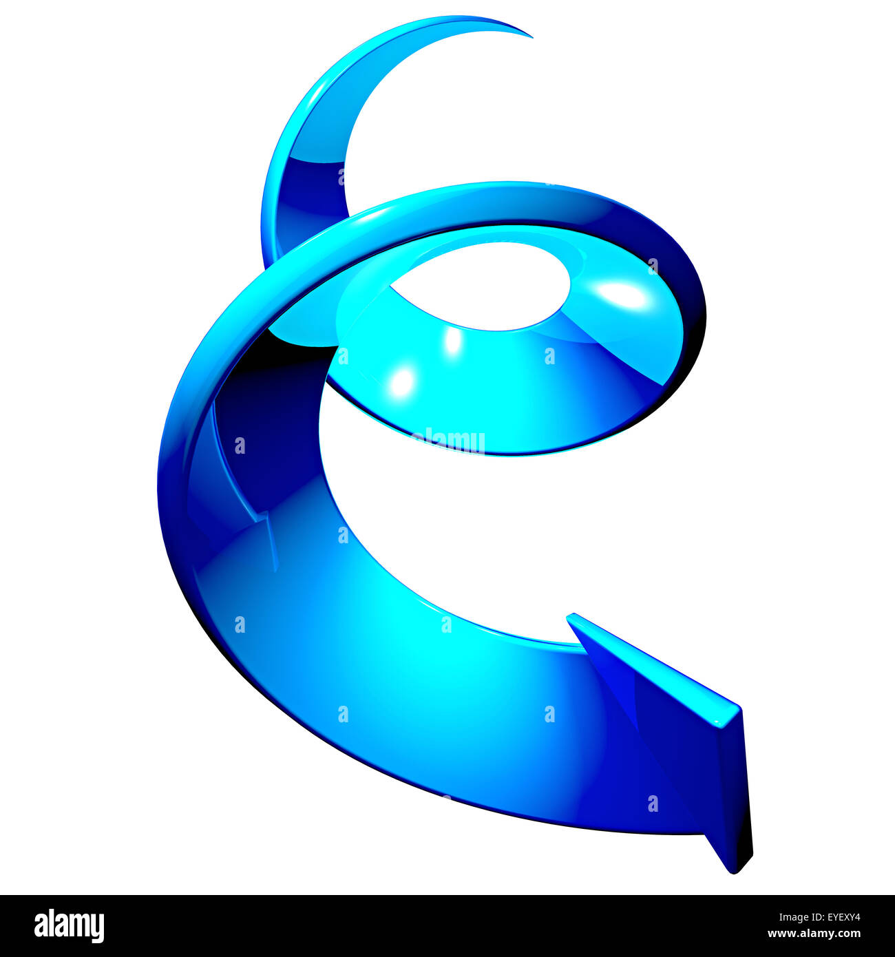 Blue arrow spiral growth Stock Photo - Alamy